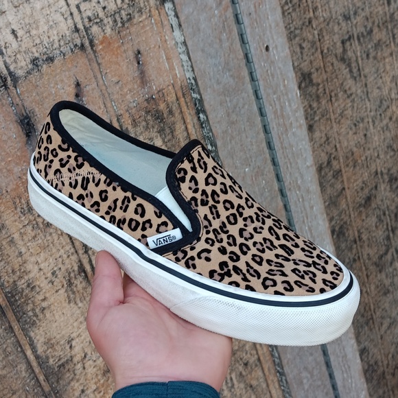Shoes | Vans Skate Leopard Print Slip On Sneakers Womens 55 | Poshmark